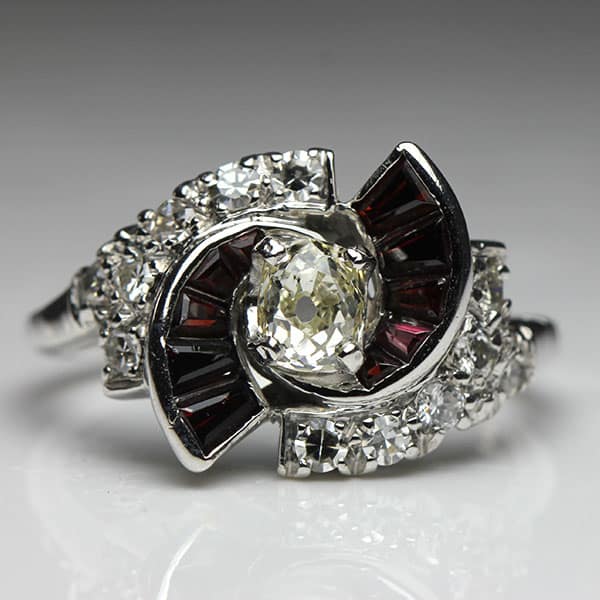 1.3g 14KWG 1.60ct OLD MINE CUT DIAMOND BEZEL SET PENDANT - Hawaii Estate & Jewelry Buyers