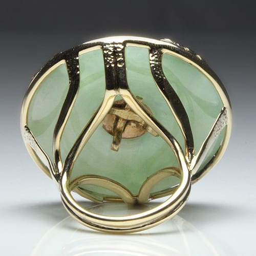 Ming's Jade Disc Chinese Character Ring - Hawaii Estate & Jewelry Buyers