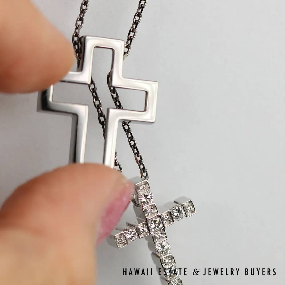 Damiani cross necklace store